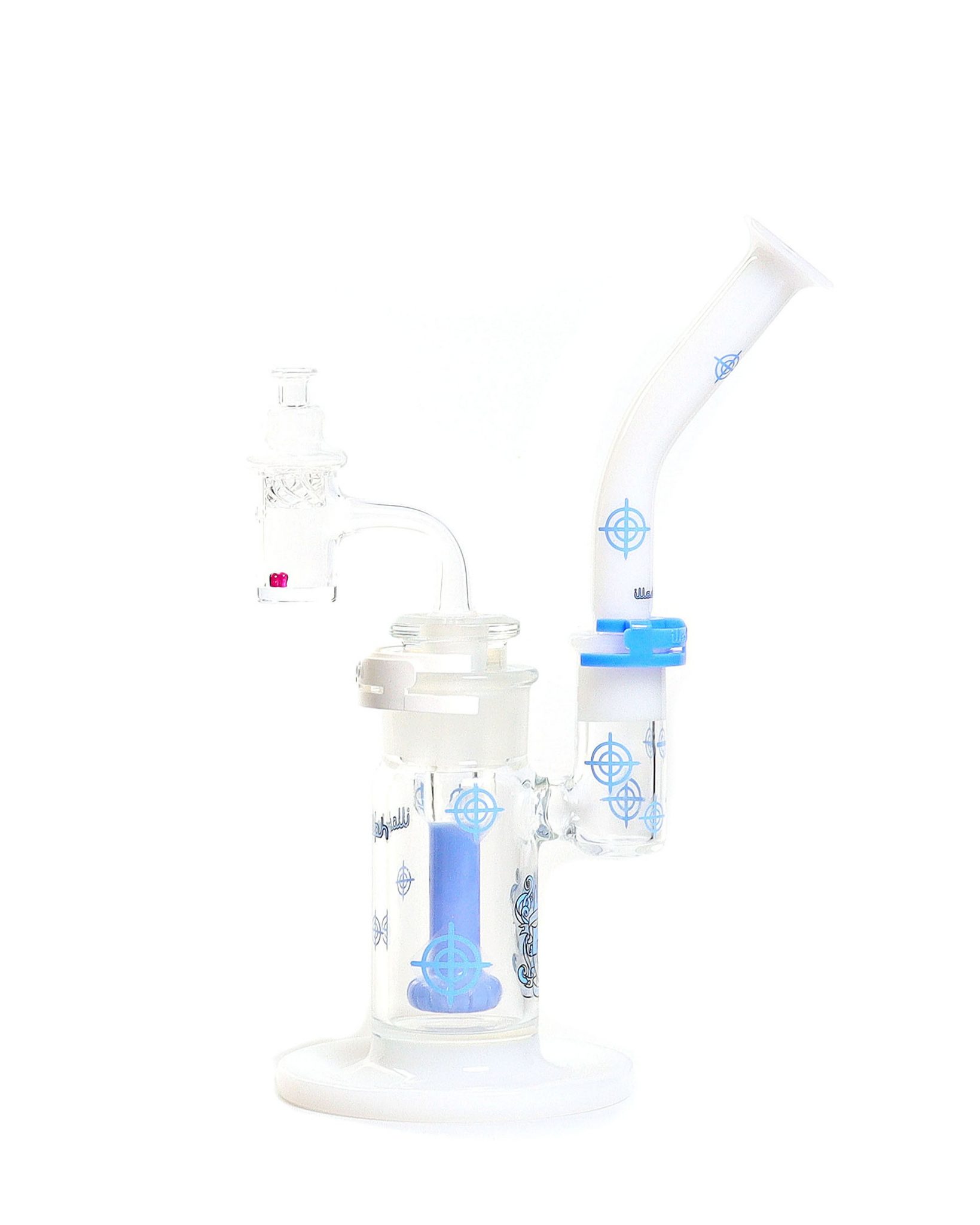 Illadelph Scoped Bubbler White & Milky Blue – Illadelph Glass Store